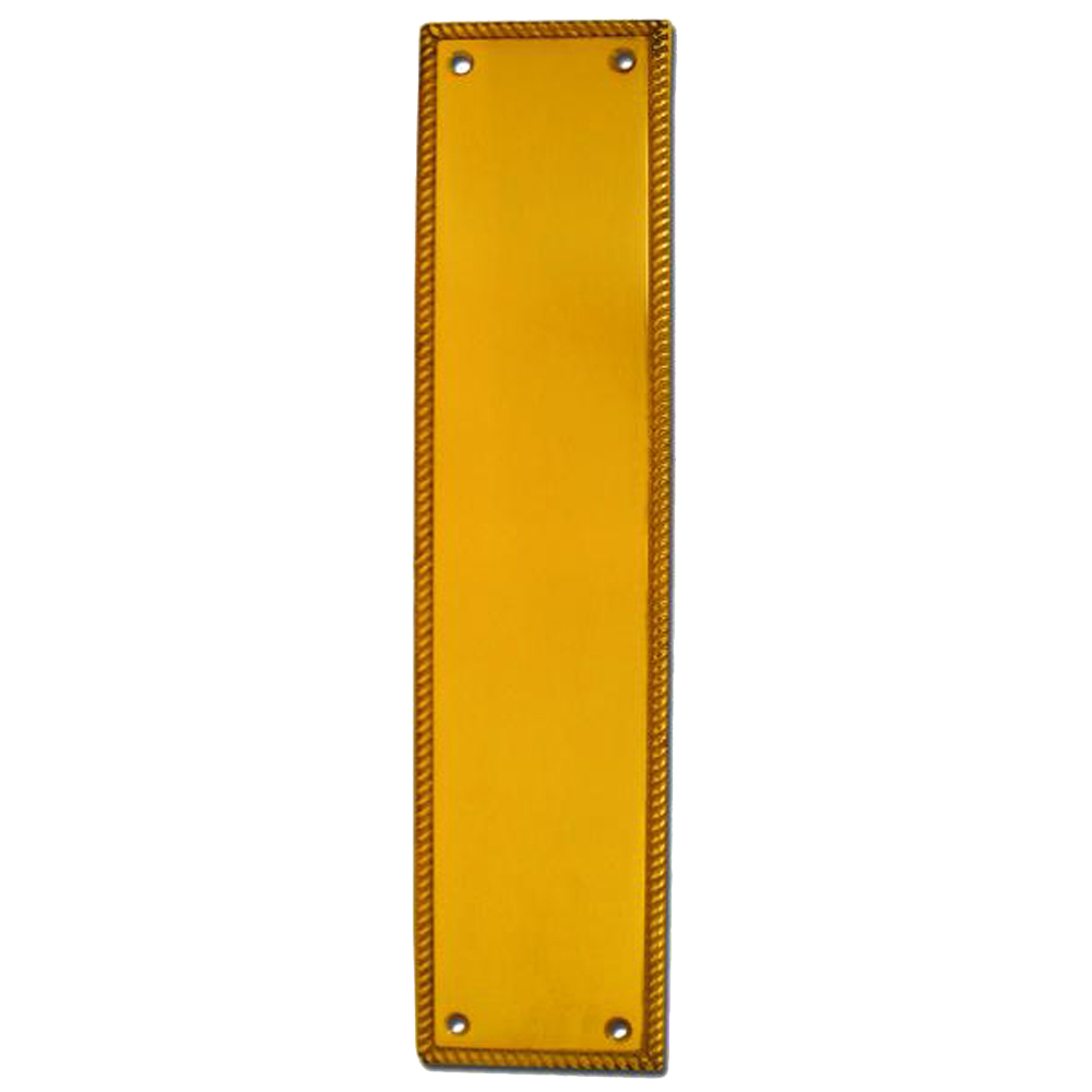 ASEC Georgian 73mm Wide Polished Brass Finger Plate