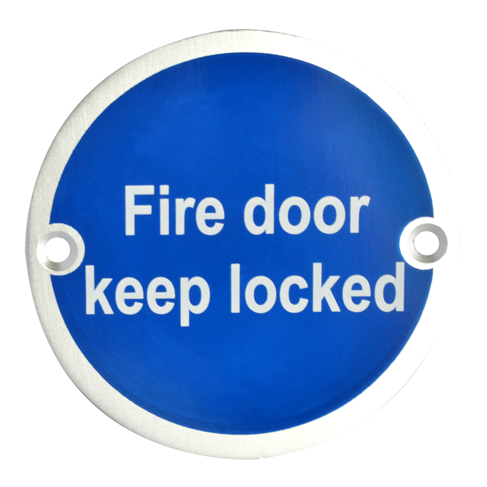 ASEC Metal `Fire Door Keep Locked` Sign
