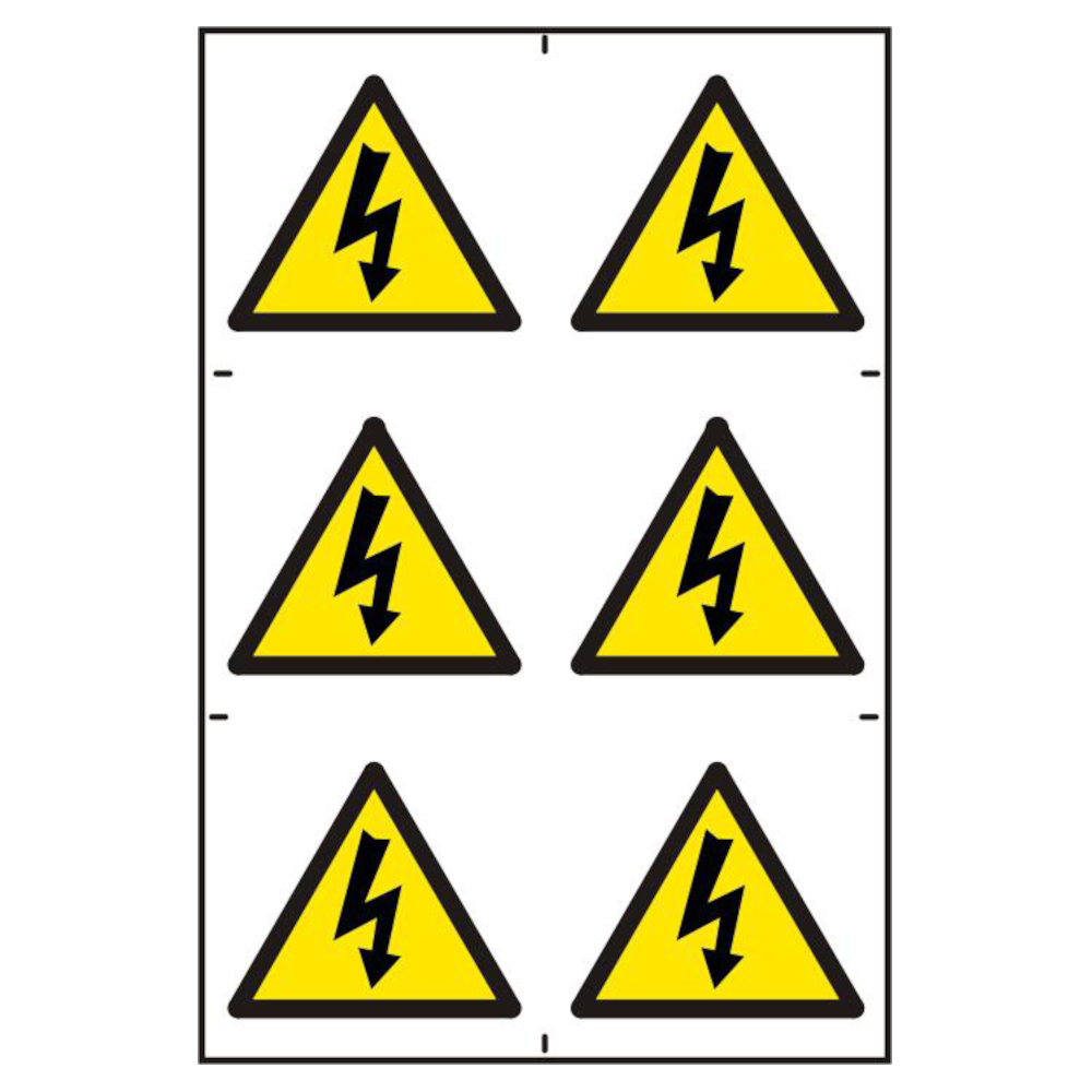ASEC Electrical Warning Symbol 200mm x 300mm PVC Self Adhesive Sign