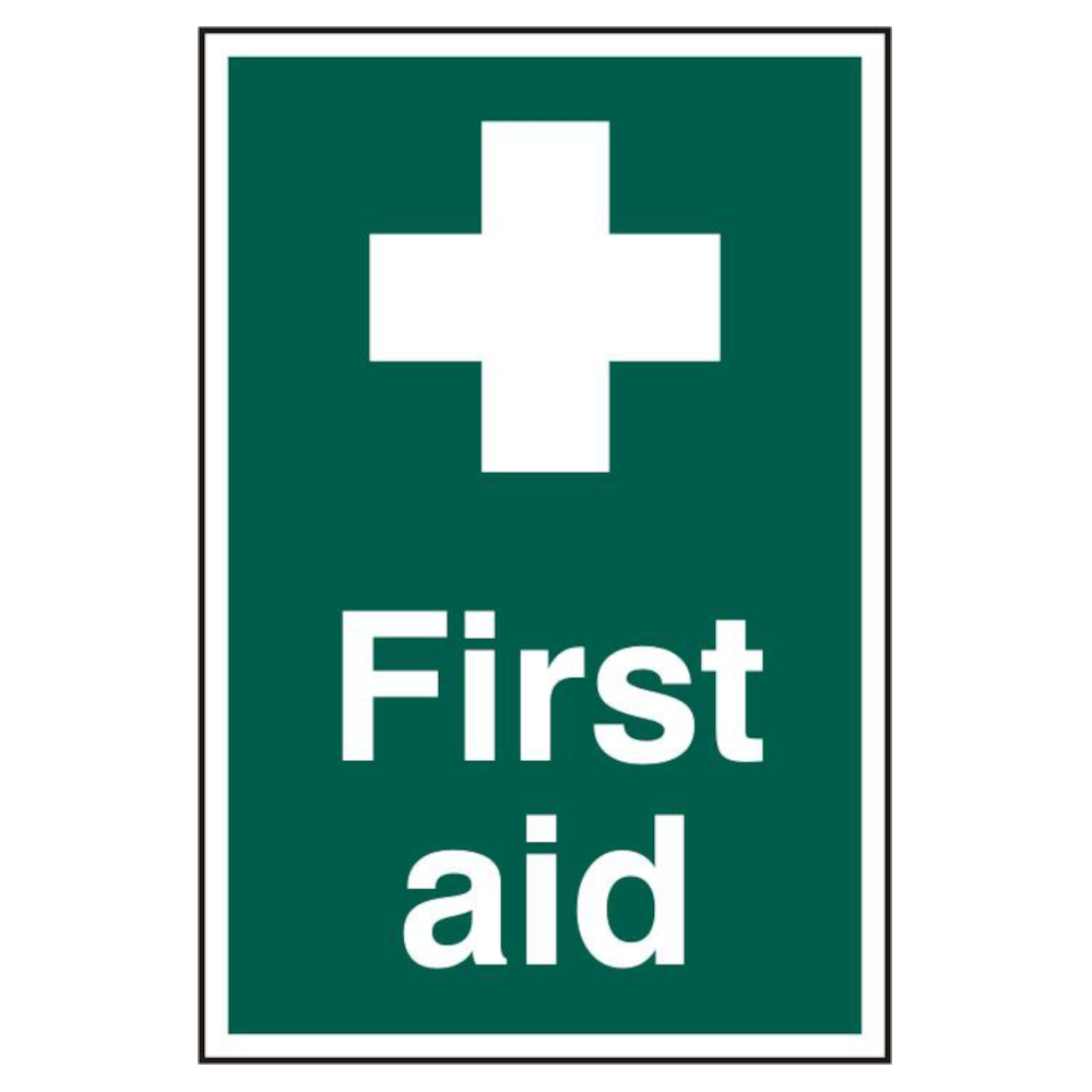 ASEC `First Aid` 200mm x 300mm PVC Self Adhesive Sign