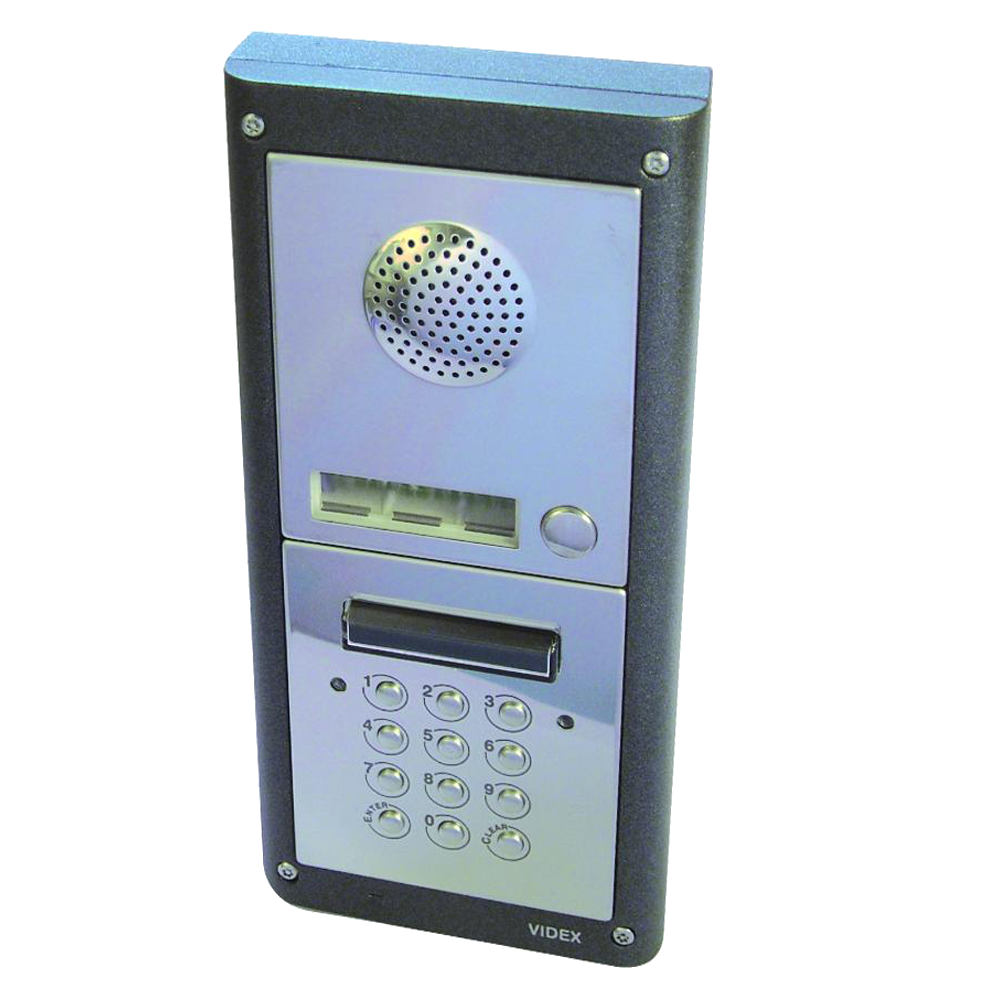 VIDEX 4K Series Audio 1 Way Intercom Kit Complete With Keypad