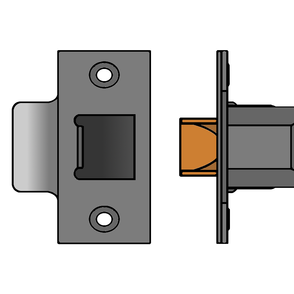 UNION HD26 Dual Finish Heavy Duty Tubular Latch