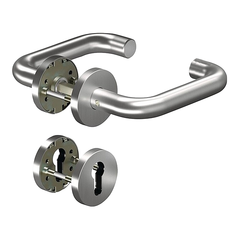 DORMAKABA Ogro Core Round Bar Return Lever Handle Set To Suit SVP Lock