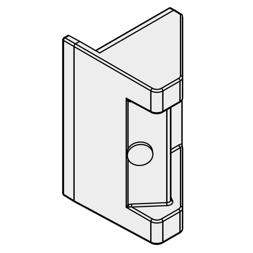 EXIDOR 406B Centre Latch Keep To Suit 400 Series With Rebated And Sing
