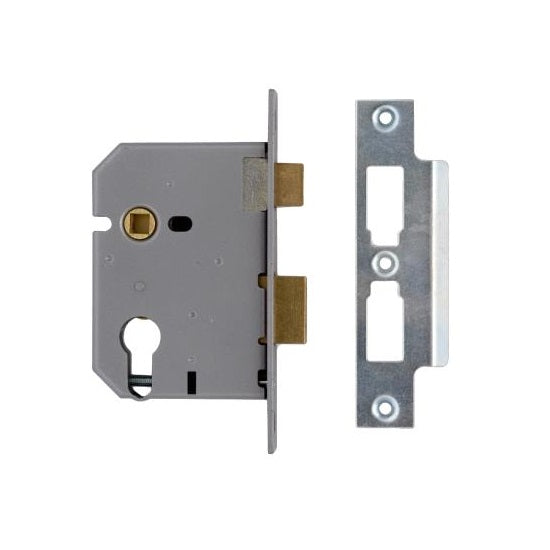 Union L2249 Euro Sashlock - 77.5mm (3") Case - 57mm Backset - Satin Ch