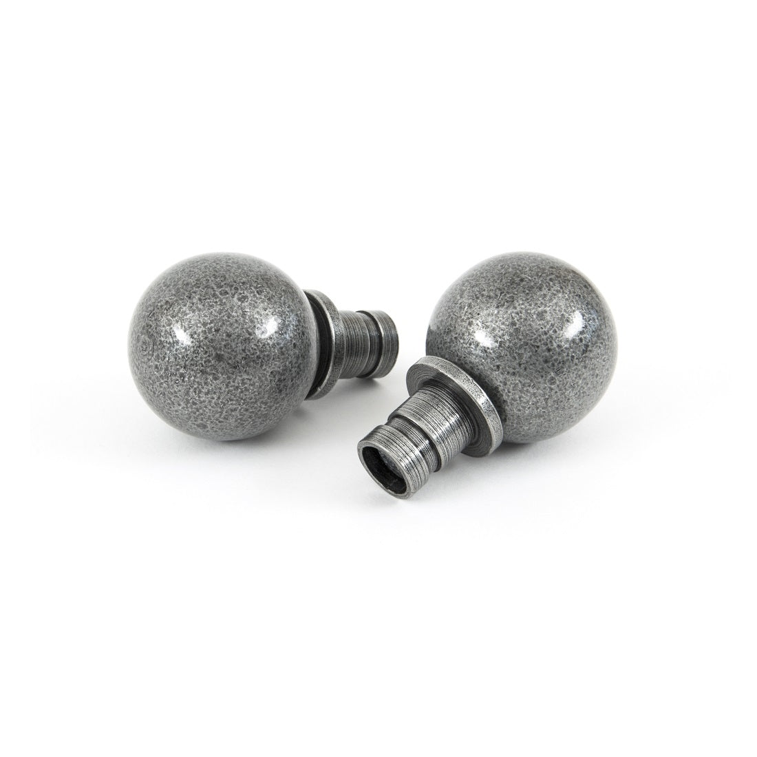 From The Anvil Ball Curtain Finial - Pewter
