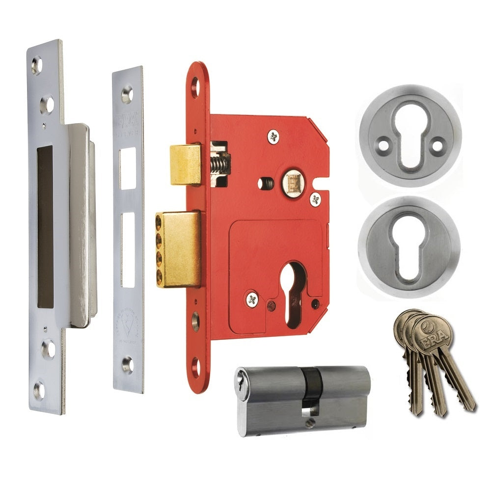 ERA Fortress 364 British Standard BS3621 Euro Sashlock - 76mm (3") Cas