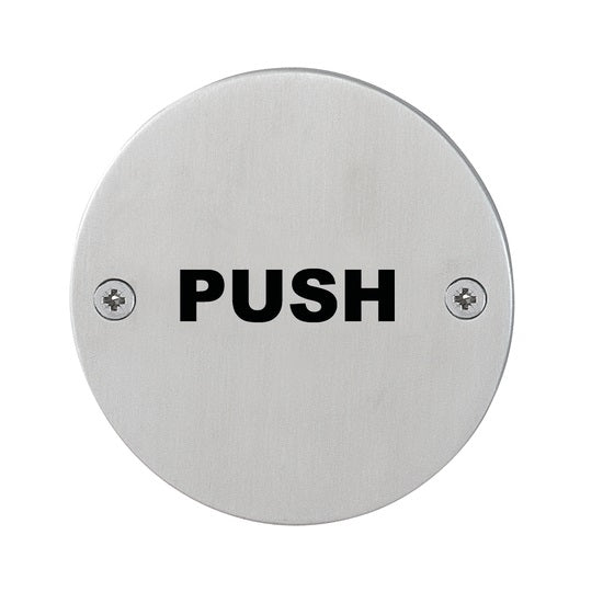 Hoppe "Push" Sign 76mm - Satin Stainless Steel