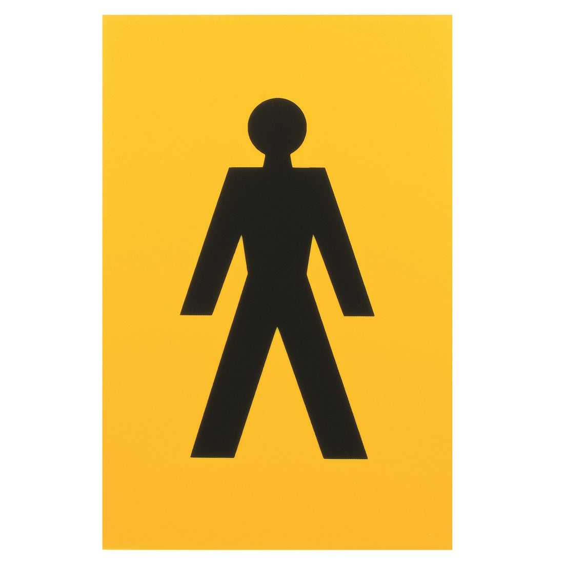 Arrone Nylon Male Sign 150mm x 100mm - Yellow RAL1004
