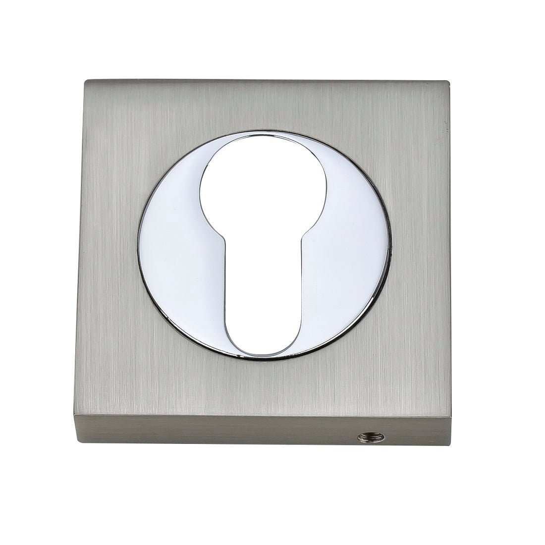 Fortessa Euro Profile Square Escutcheon (pair) - Satin Nickel & Polish
