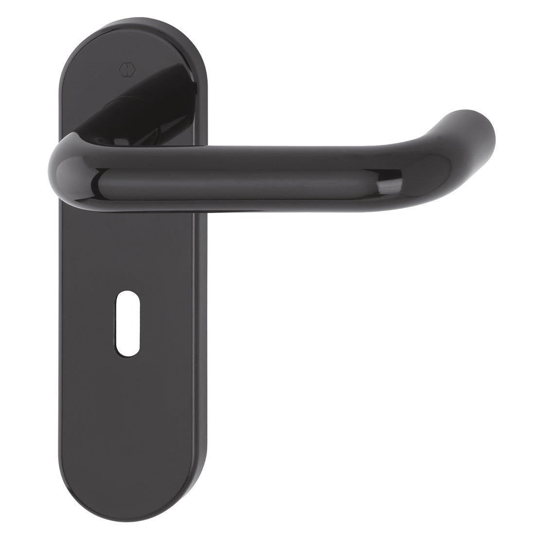 Hoppe Paris 21mmØ Return to Door Nylon Lever Handles on Lock Plate - E