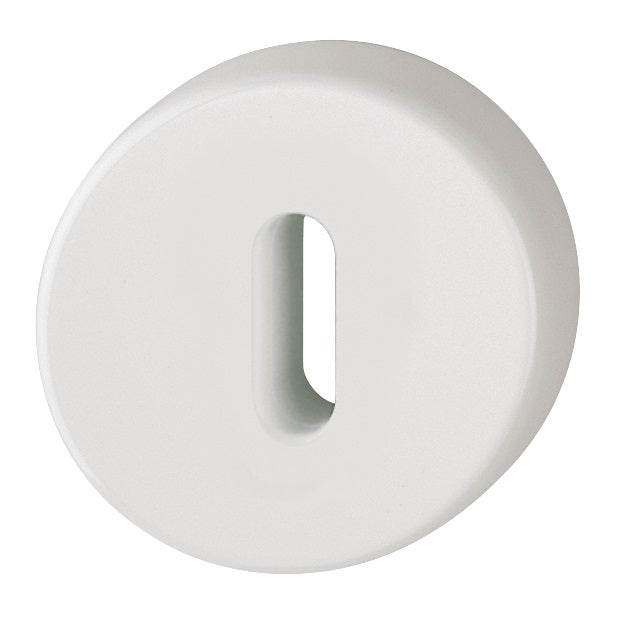 Hoppe Nylon Lever Key Escutcheon (pair) - Diamond White RAL9016