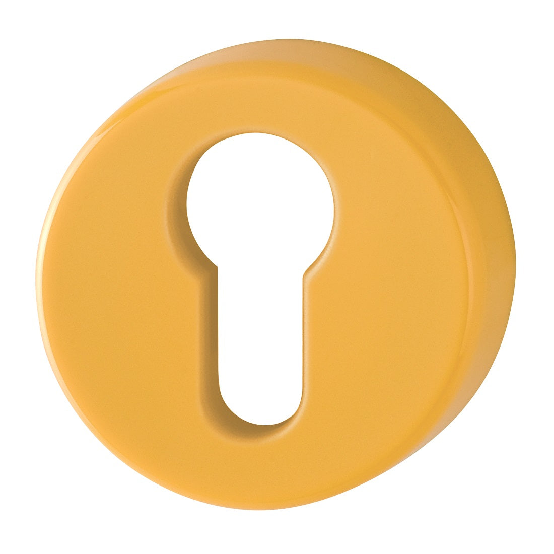 Hoppe Nylon Euro Profile Escutcheon (pair) - Golden Yellow RAL1004