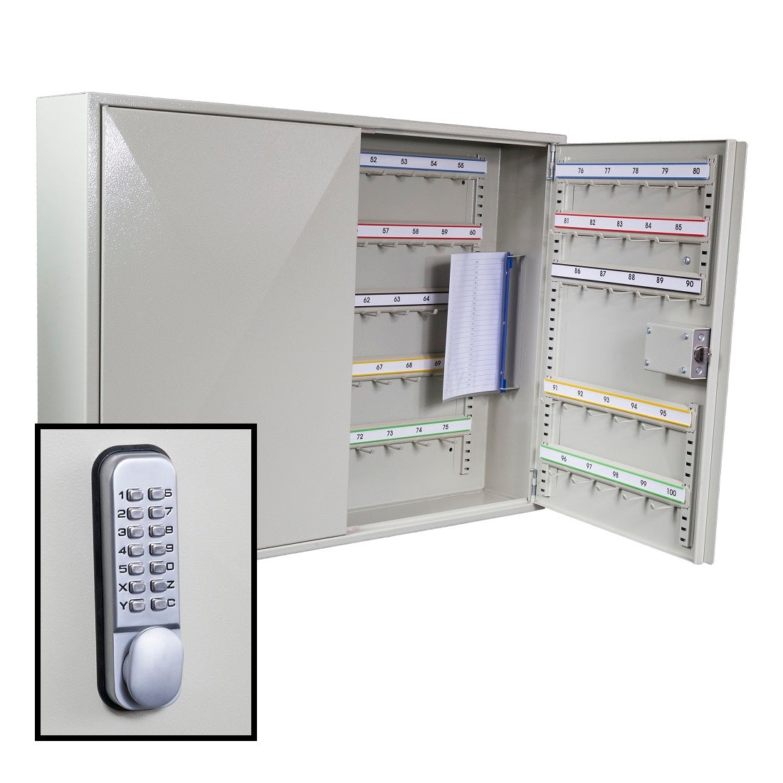 KeySecure Padlock Cabinet With Digital Lock - 100 Hook