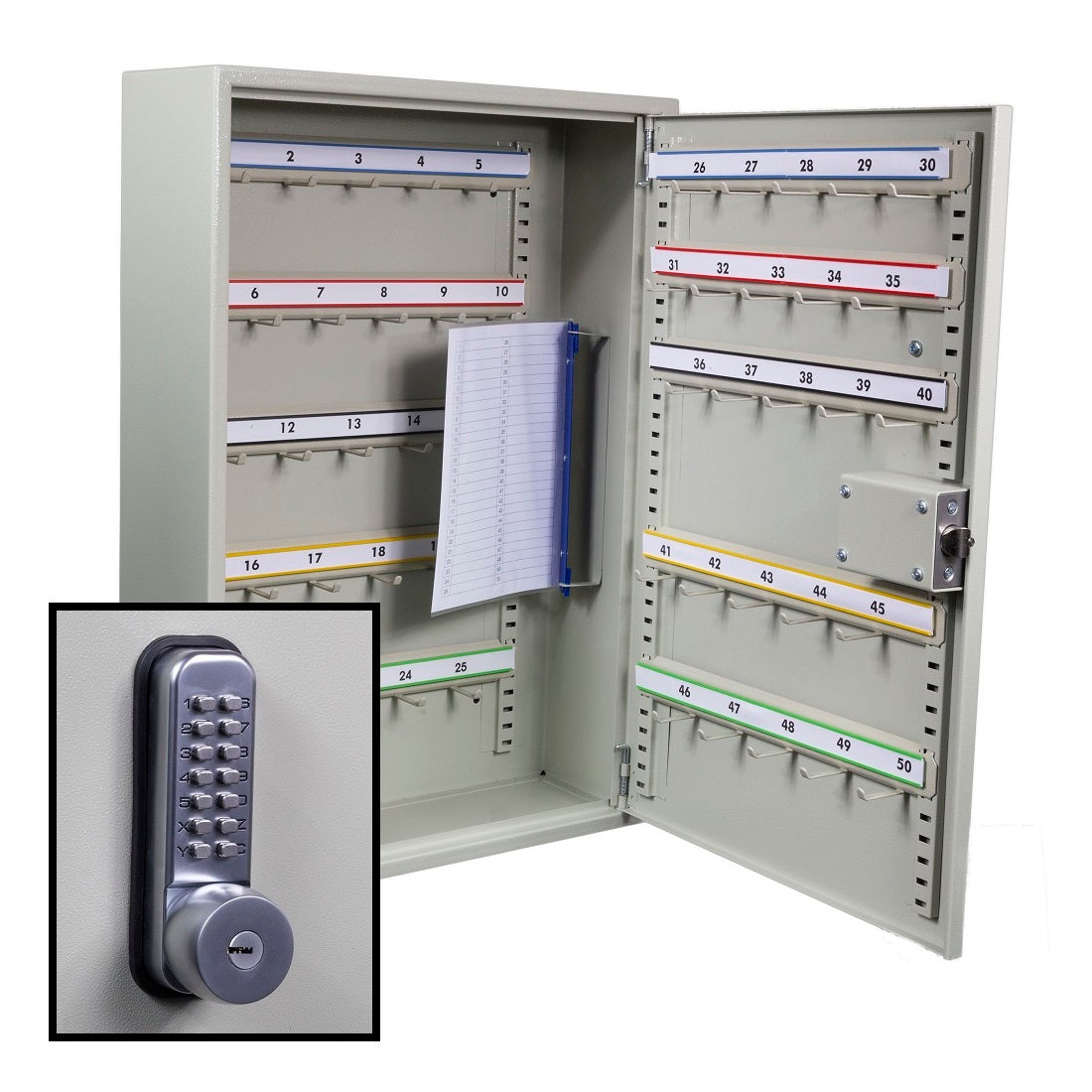 KeySecure Padlock Cabinet With Digital Lock With Key Override - 50 Hoo