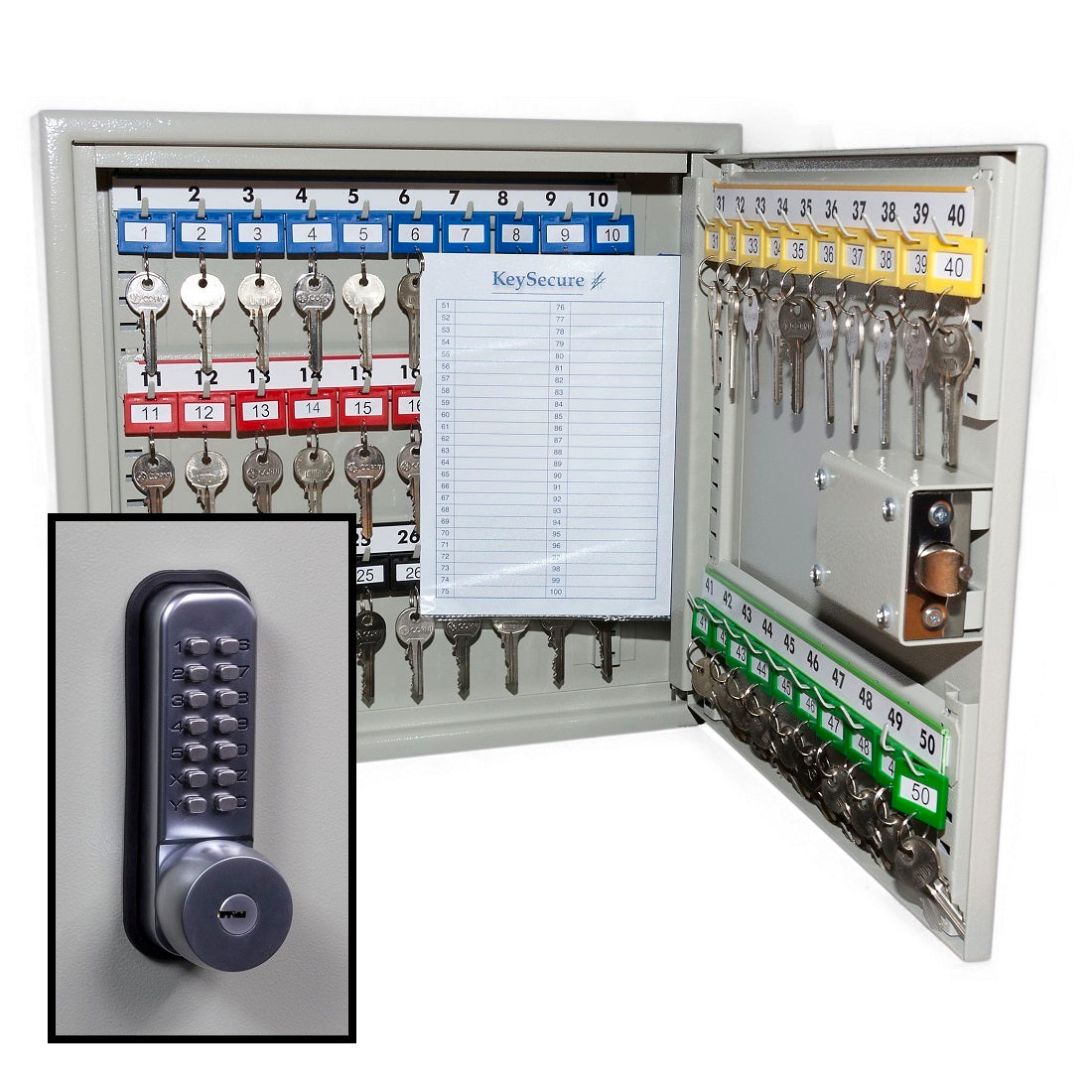 KeySecure Security Key Cabinet With Digital Lock With Key Override - 5