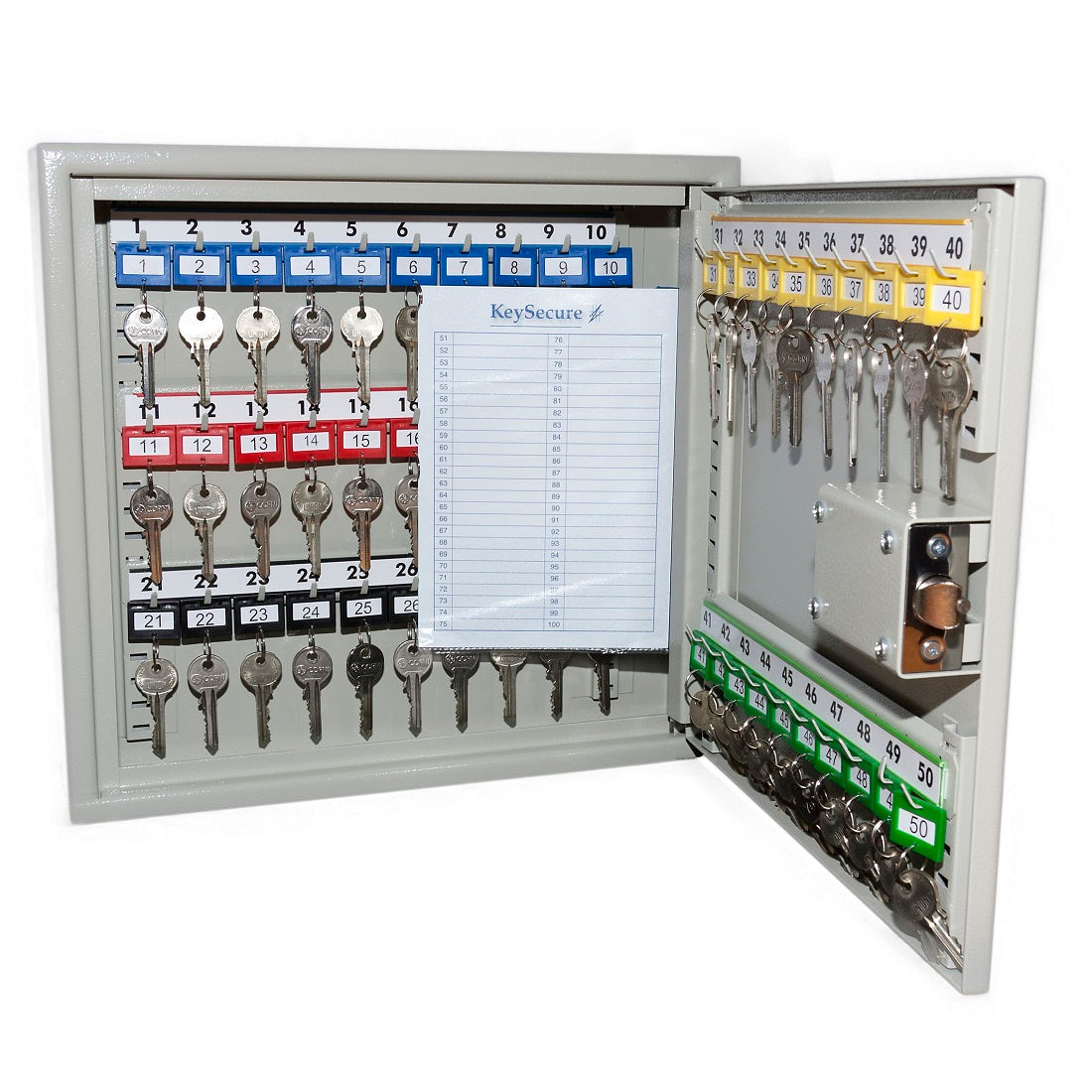 KeySecure Security Key Cabinet With Digital Lock - 50 Hook