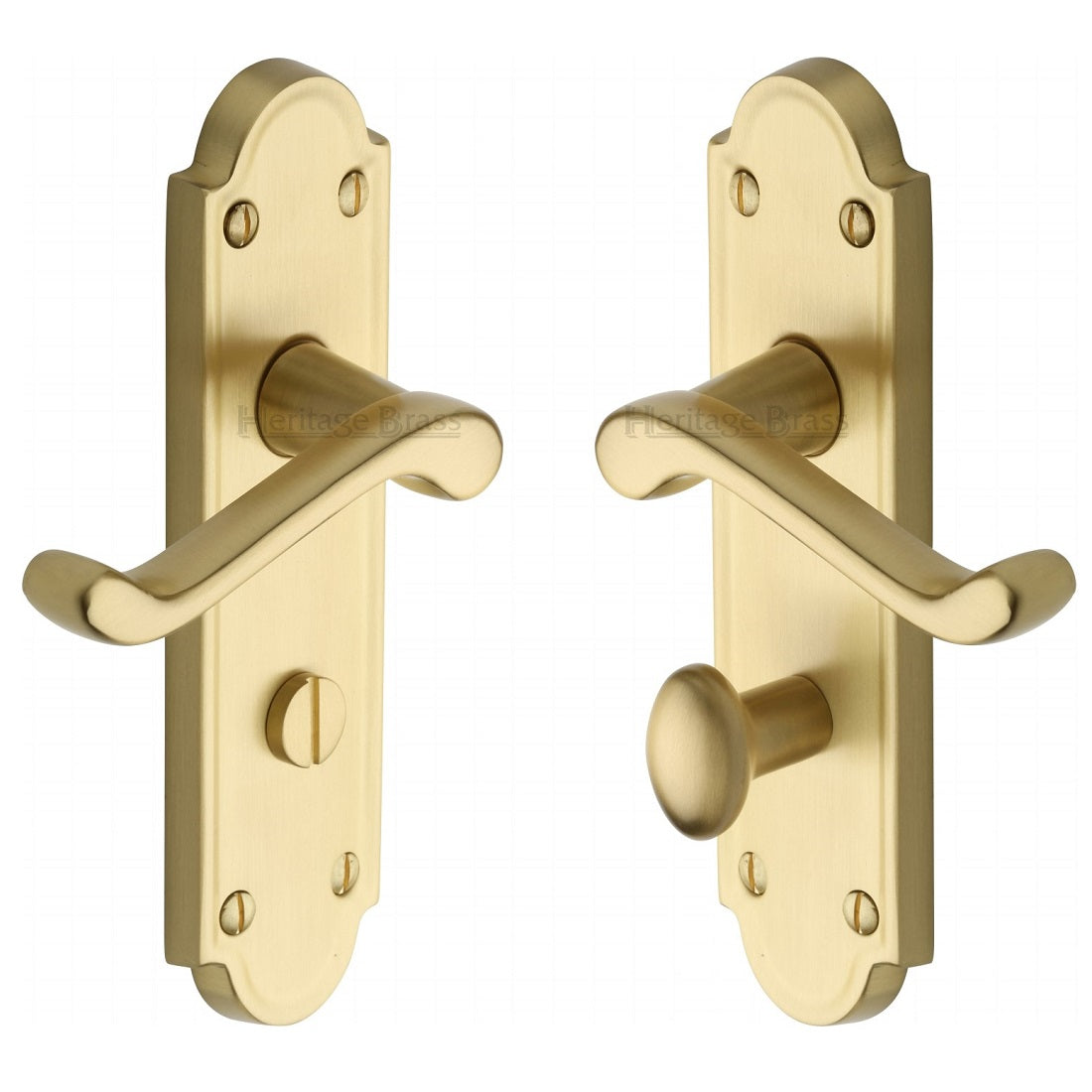 M.Marcus Meridian Bathroom Handles - Satin Brass